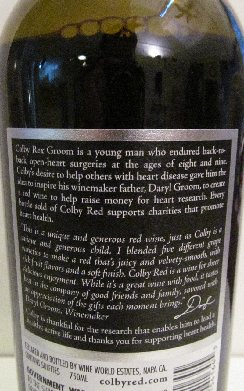 MyWinePal: Quick Review: Colby Red 2012 from California
